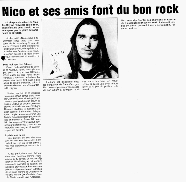 Nico et ses amis font du bon rock | Donald Loignon – guitariste